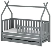 Posteľ Domček Tytus 90x200 grey