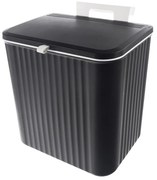 Černý plastový odpadkový koš 13 l – Orion