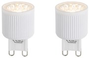 Sada 2 LED žárovek G9 24 mm s možností stmívání 3 W 300 lm 2700 K