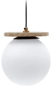 Bílé závěsné svítidlo se skleněným stínidlem ø 20 cm Malachi – Kave Home
