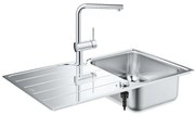 Grohe Dřezy - Set dřezu K500 a baterie Minta, kartáčovaná nerez/chrom 31573SD1