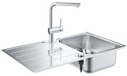 Grohe - Set dřezu K500 a baterie Minta, kartáčovaná nerez/chrom 31573SD1