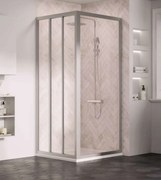 Ravak Supernova - Sprchové dveře trojdílné ASDP3-130, 127-131 cm, satin/čiré sklo 00VJ0UR2Z1