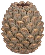 Zlatý antik cementový svícen šiška Pinecone Gold - 8*8*9 cm