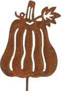 Rustikální rezavý zápich dýně Pumpkin Rust - 7*1*40 cm