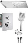 Sapho Sapho, KIMURA podomítkový sprchový set s termostatickou baterií, box, 3 výstupy, chrom, KU683-21