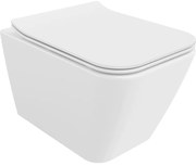 Mexen Cube WC mísa Rimless s pomalu padajícím sedátkem slim, duroplast, bílý lesk - 30924000