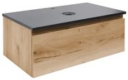Koupelnová skříňka s žulovou krycí deskou SAT B-Way 79x30x45 cm dub BWAY80OAKZ