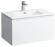 Laufen Pro S - Skříňka s umyvadlem, 80x50 cm, 1 zásuvka, lesklá bílá H8609634751041