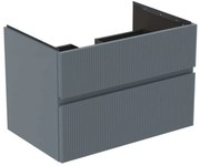 Ideal Standard Finesse - Umyvadlová skříňka, 80x51x55 cm, 2 zásuvky, Ribbed Matt ashblue E3396UQ