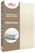JERSEY PROSTĚRADLO PREMIUM 90X200 CM SVĚTLEBÉŽOVÉ