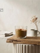 Sinsay - Vonná svíčka s dřevěným knotem Salted Carmel - jantarová