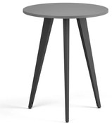 Konferenční stůl PRIMO VIBE, průměr 60 cm, černá podnož, grafit