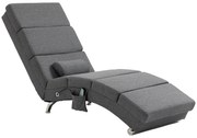 HOMCOM polohovací křeslo s masážní funkcí elektrické lounge křeslo masážní křeslo s vysokým opěradlem, dálkové ovládání, skládací TV křeslo s 5 režim…