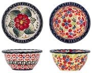 Červené servírovací misky v sadě 2 ks z kameniny 95 ml Florist – Bloomingville