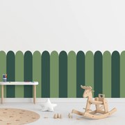 PIPPER. Textilní samolepící tapeta - Oblouk - Zelená barva Barva: Kombinace, Velikost: 100cm
