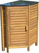 Sunfun Akácie Kuchyňský modul, 52 × 87 × 60 cm, dřevo z akácie, žula