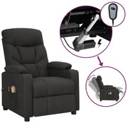 Elektrické masážní křeslo černé textil 3098829