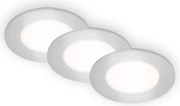 Briloner Vestavné bodové svítidlo LED 9W 350lm 4000K chrom pr. 86 x 30 mm, 3 ks