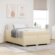 Rám postele s matrací Krémová 140 x 200 cm textil 3399192