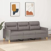 Křeslo Světle Šedé Textil Taupe 180 cm