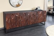Designová komoda Lameez 175 cm tmavě hnědá akácie