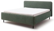 Tmavě zelená čalouněná dvoulůžková postel bez roštu 160x200 cm Primo – Meise Möbel