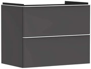 Hansgrohe Xelu Q - Umyvadlová skříňka, 63x78x50 cm, 2 zásuvky, matná šedá/matná bílá 54028700