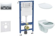 Geberit Duofix - Set předstěnové instalace, klozetu Alpha a sedátka, tlačítko Delta35, lesklý chrom SANI11CD1144