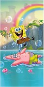 Bavlněná dětská osuška 70x140 cm Sponge Bob "Tropical Duo" – Jerry Fabrics