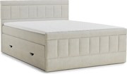 Béžová boxspring postel s úložným prostorem 180x200 cm Caya – Maison de Rêve
