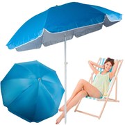 Verk Group Velký plážový slunečník s uv filtrem 170 cm skládací