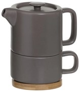 Čajový/kávový set se sítkem Natural Taupe
