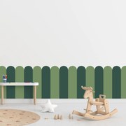PIPPER. Textilní samolepící tapeta - Oblouk - Zelená barva Barva: Kombinace, Velikost: 60cm