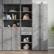 Skříň highboard betonově šedá 45x42,5x185 cm kompozitní dřevo
