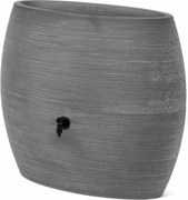 Capi barel na dešťovou vodu Nature Rib NL šedá 250l V 92 cm / D 102 cm / Š 48 cm