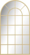 HOMCOM Nástěnné zrcadlo - Zrcadlo do šatny 110 x 65 cm Dekorativní zrcadlo s kovovým rámem Zavěšené zrcadlo do obývacího pokoje pro ložnici Zlaté | Ao