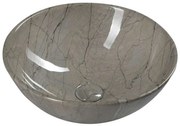 Sapho Dalma - Umyvadlo na desku, průměr 42 cm, bez otvoru pro baterii, bez přepadu, grigio MM113