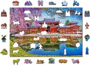 Wooden city dřevěné puzzle - chrám byodo-in, kjóto, japonsko 505 dílků