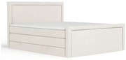 Béžová boxspring postel s úložným prostorem 140x200 cm Lavenda – Maison de Rêve