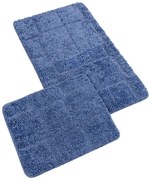 Bellatex Sada Koupelnových předložka bez výkroje BANYSILVER modrá, 60 x 100, 60 x 50 cm