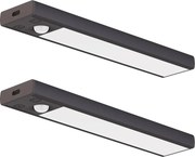 SADA 2x LED Nab. osvětlení nábytku se senz. VIRO LED/1W/800 mAh 20 cm CCT černá