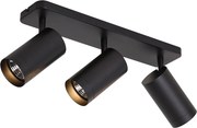 Moderní stropní svítidlo černé 3-světelné GU10 70mm - Jeana Luxe