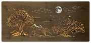Li-Go "Čtyři duby a měsíc" světelný obraz 230V 130x60cm provedení povrchu: bříza