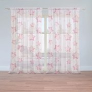 Sablio Záclony Růžové hvězdy: 2ks 150x250cm