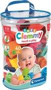 Clementoni soft clemmy sada 40 měkkých kostek v plastové tašce