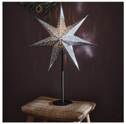 Markslöjd 705794 - Vánoční dekorace GLITTER 1xE14/25W/230V 65 cm černá/stříbrná