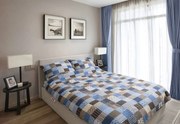 KARO 160x220 kůra povlečení 96/1 Parcel modrá s knoflíky 100% silná bavlna