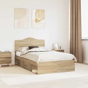 Rám postele s čelo Sonoma 120 x 200 cm Masivní borové dřevo 3413328