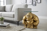Designový odkládací stolek Zlatý Yokozuna 32cm – Socha a nábytek v jednom